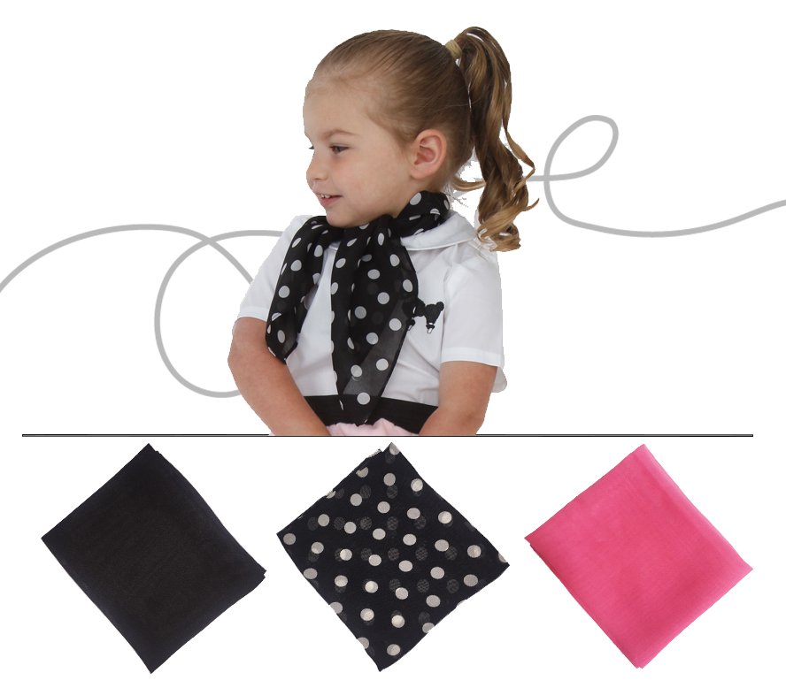 Hip Hop 50's Shop | Toddler/Child - 50's Sheer Chiffon Square Scarf