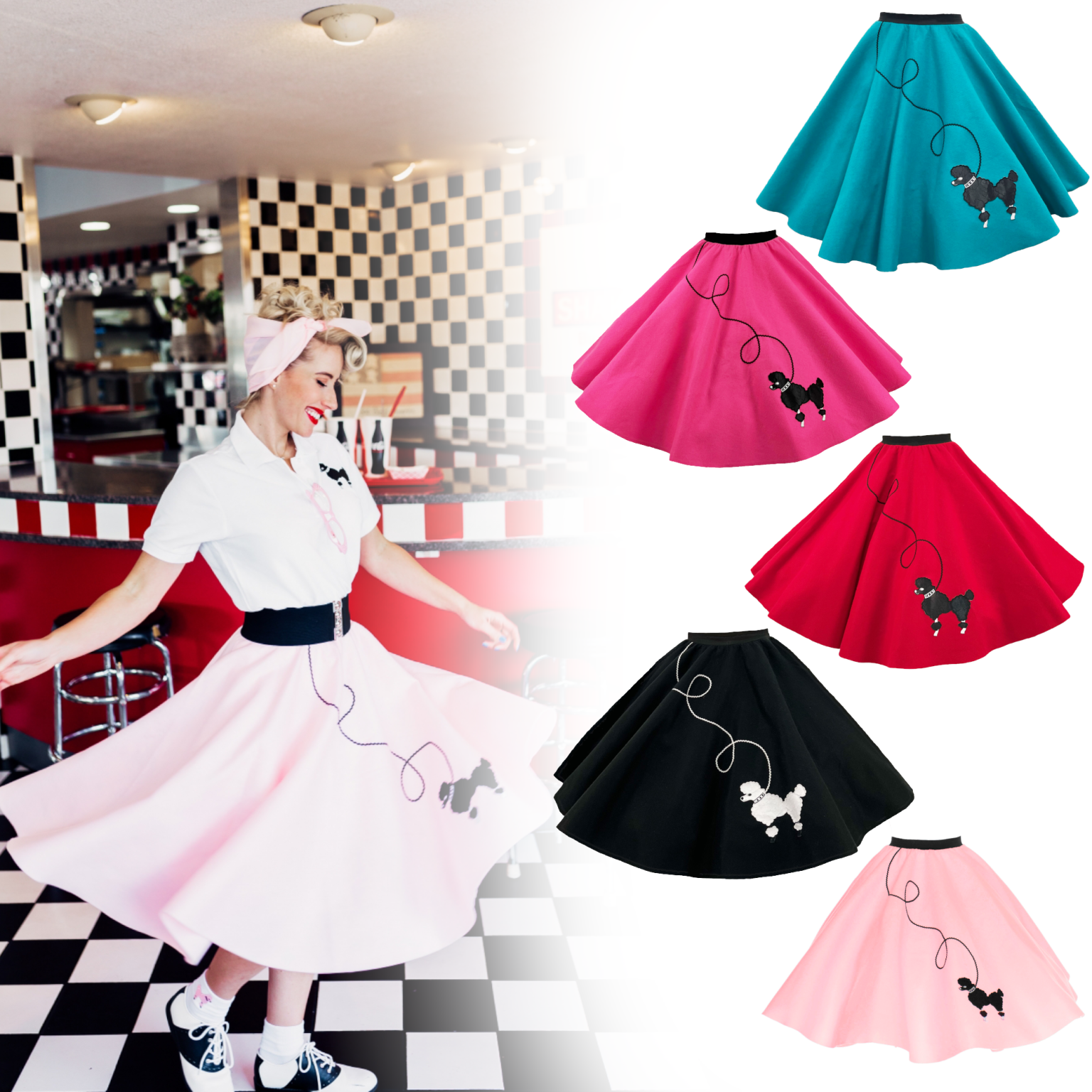 Hip Hop 50's Shop | Adult Poodle Skirt - 50's Poodle Skirt